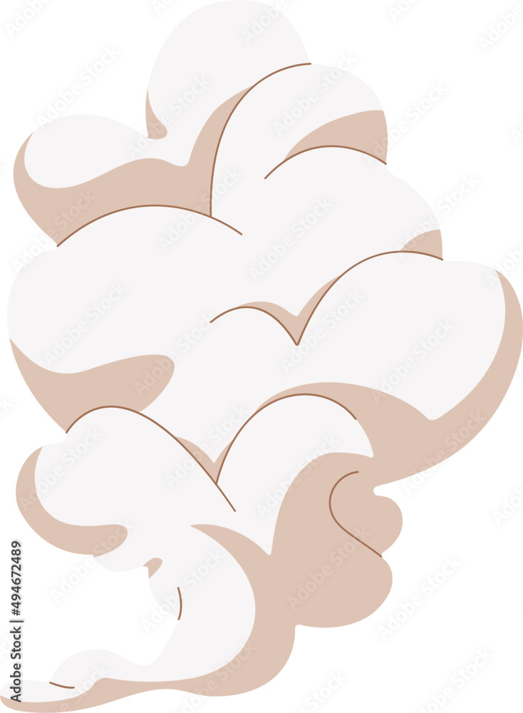 Puff of Smoke and Steam after Explosion Cartoon Illustration Stock ...