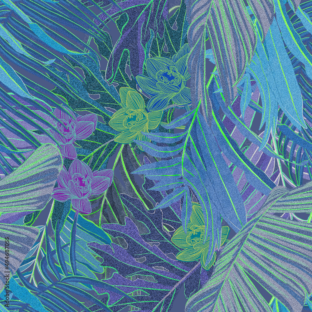 Very Per colors seamless tropical patterns stylish bright ultraviolet ...