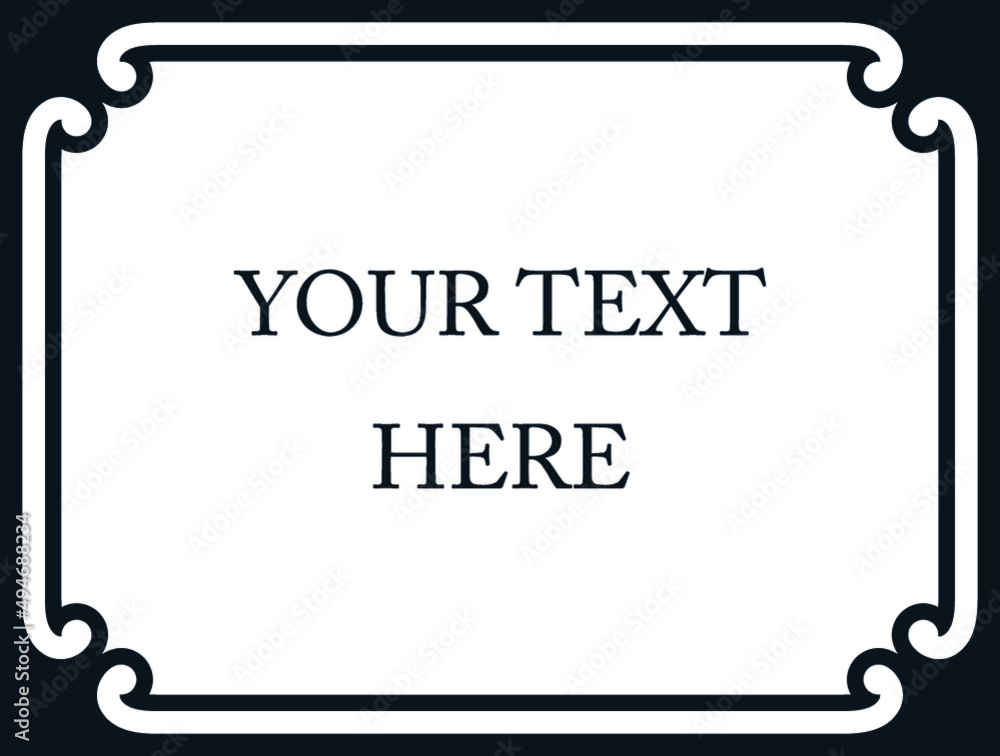 Border frame. Vector frame isolated on white background Stock Vector ...