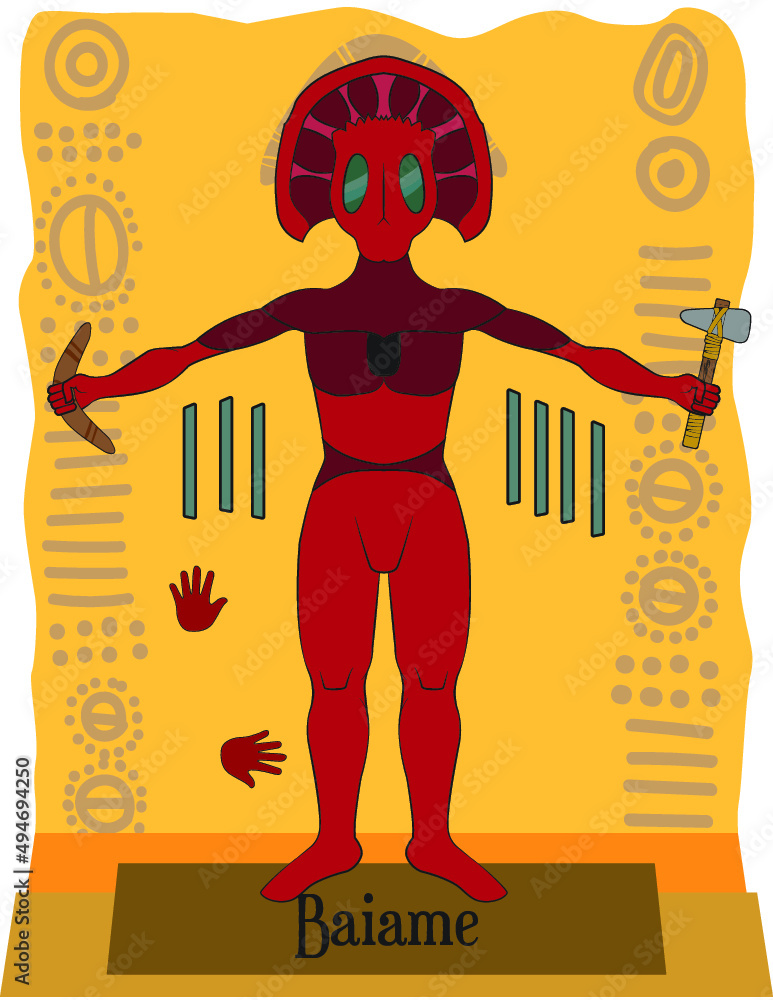 Vetor de Illustration vector isolated of australian aboriginal mythical ...