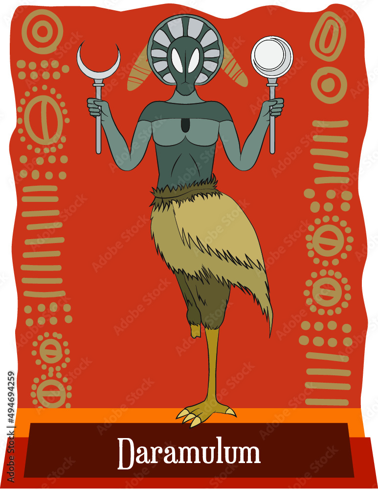 Illustration vector isolated of australian aboriginal mythical god ...