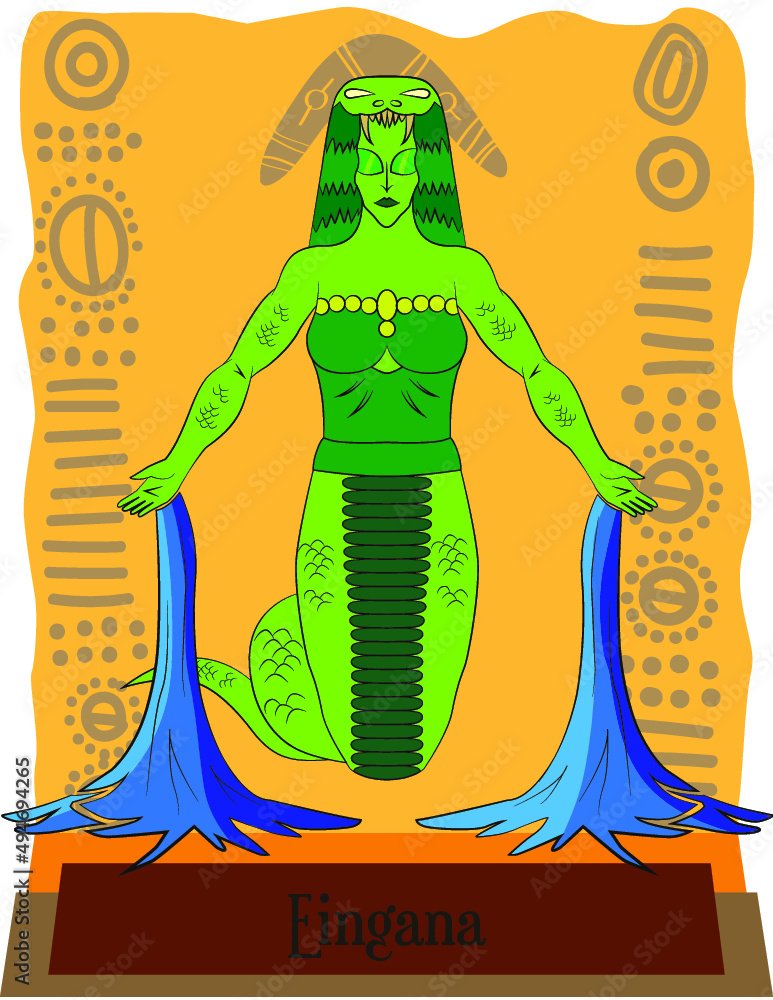 Illustration vector isolated of australian aboriginal mythical god ...