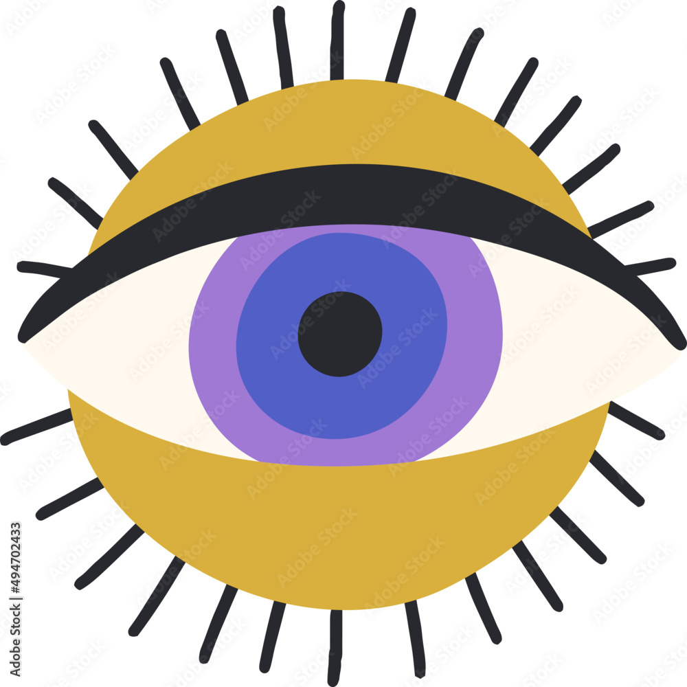 Abstract Magic Eye Doodle Illustration Stock Vector | Adobe Stock