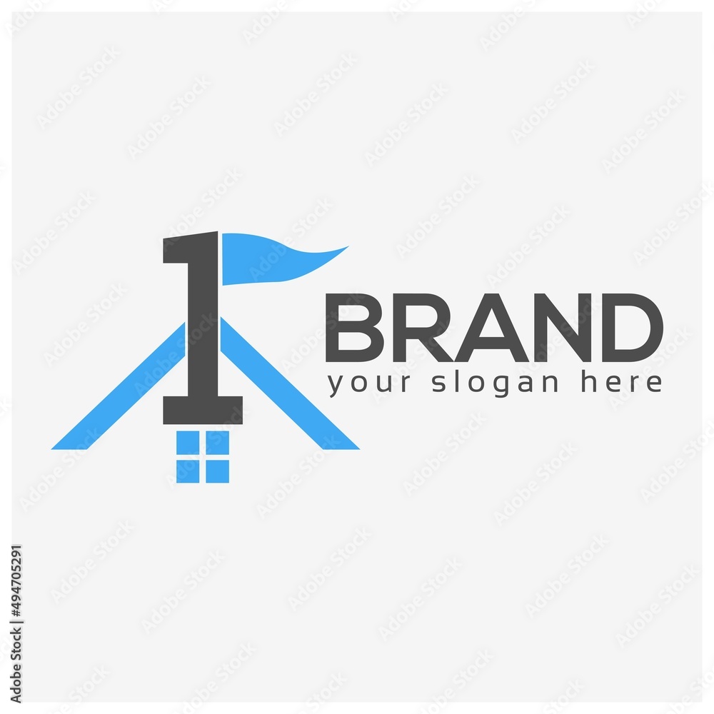 Best house logo vector. Flat design. Vector Illustration on white ...