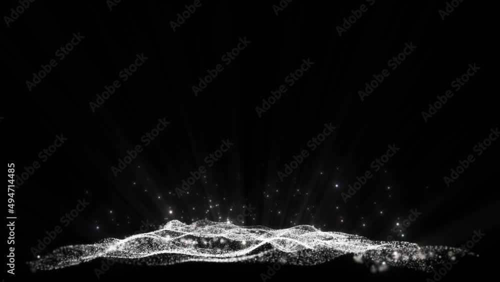 Black and white Glitter light particles and shine light ray beam ...