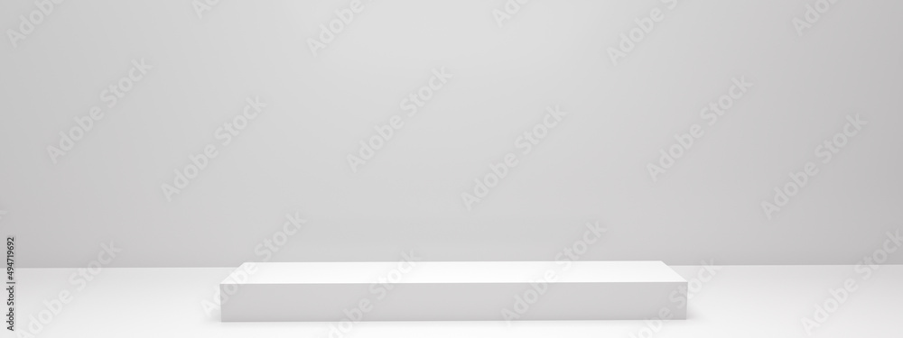 The white stage on white background. 3d rendering Stock Illustration ...