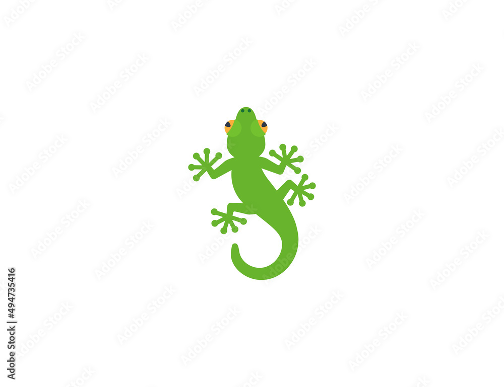 Lizard vector flat emoticon. Isolated Lizard emoji illustration. Lizard ...
