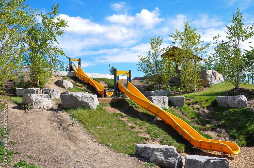 Slides on the park Stock Photo | Adobe Stock