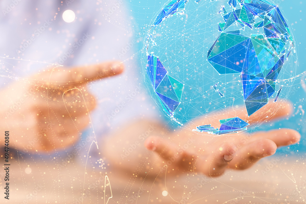 conference Digital Network and data concept 3d Stock Photo | Adobe Stock