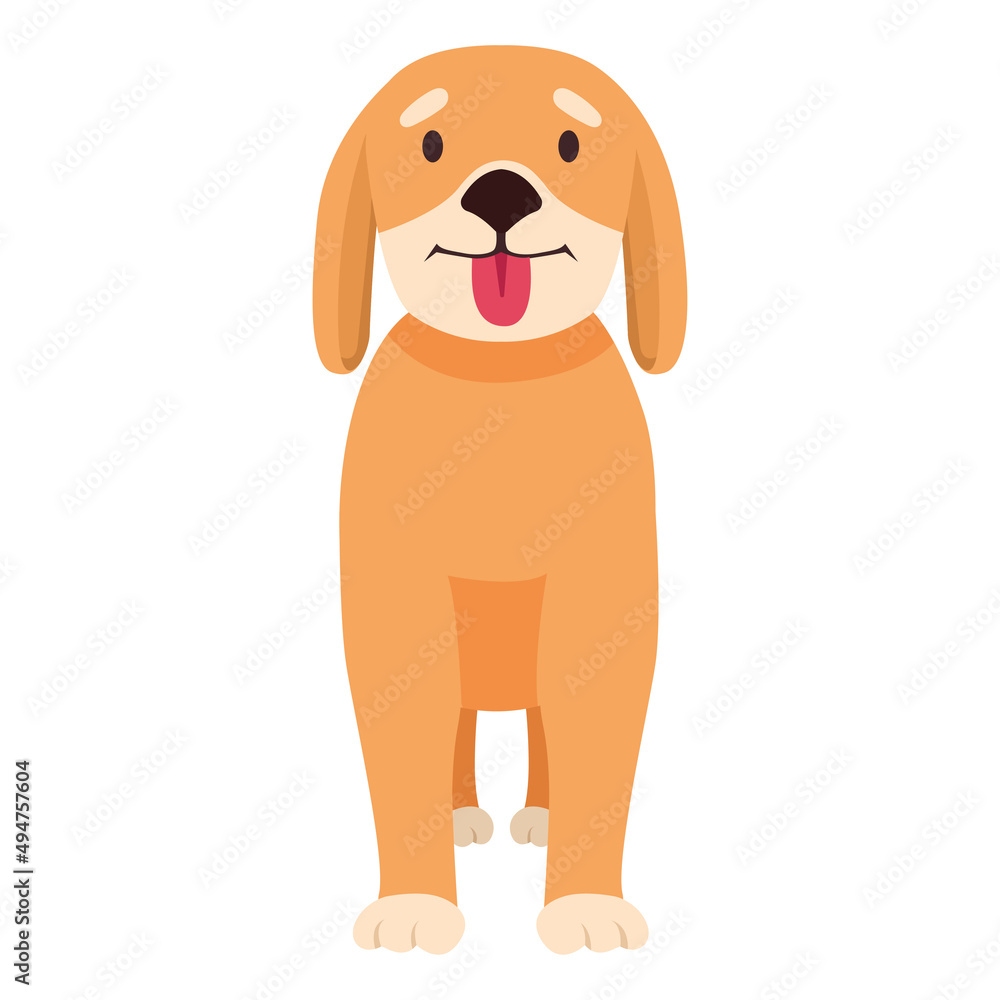 Vector cartoon illustration of cute dob Stock Vector | Adobe Stock