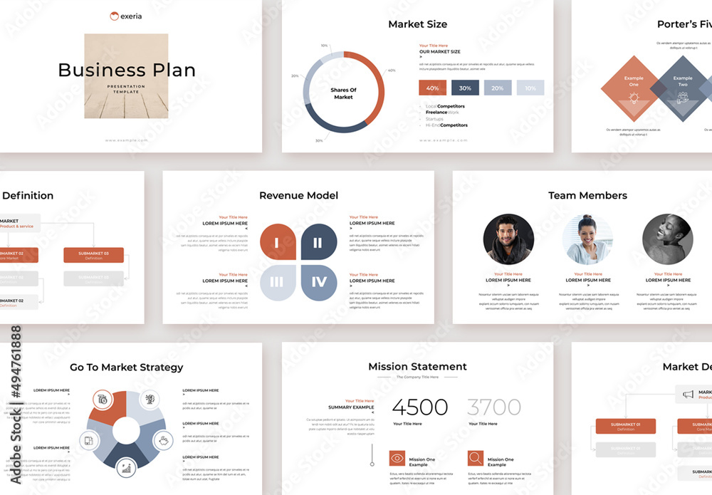 Business Plan Presentation Stock Template | Adobe Stock