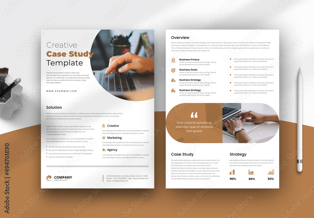 Case Study Layout Stock Template | Adobe Stock