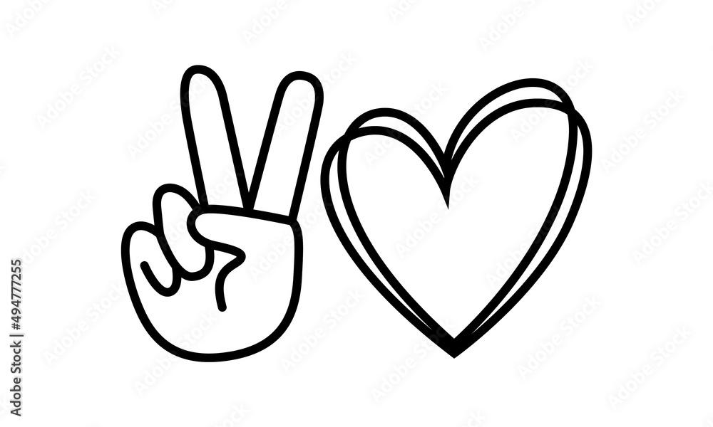 Peace and Love cut file, SVG , Cricut, Silhouette , Eps, Graphics ...