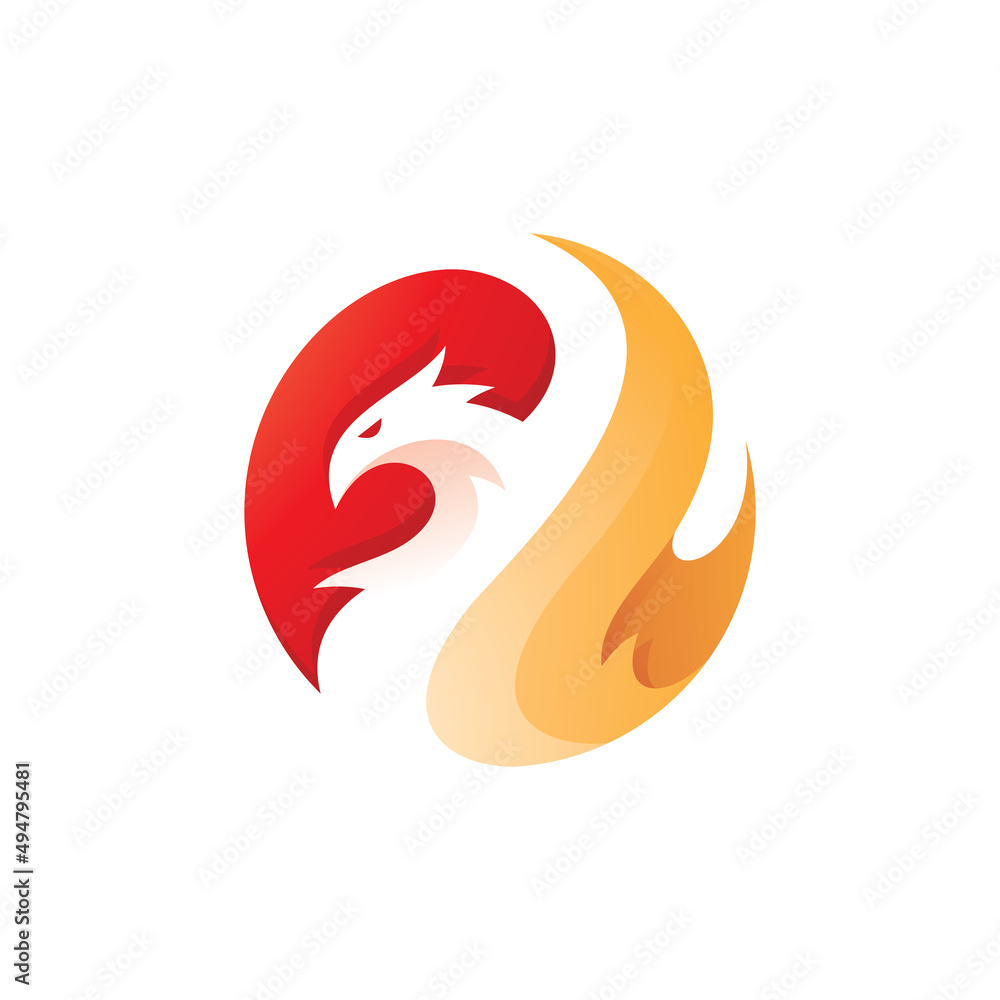 Phoenix Head Vector