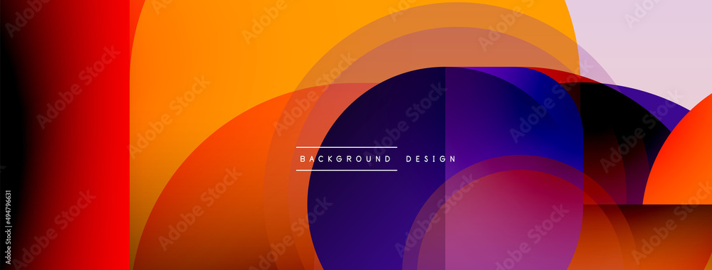 Round triangle shapes lines and circles. Geometric vector illustration ...
