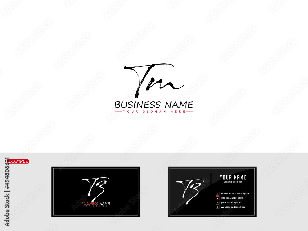 Premium TM Logo Design, Signature Tm mt Handwriting Brush Logo Icon For ...