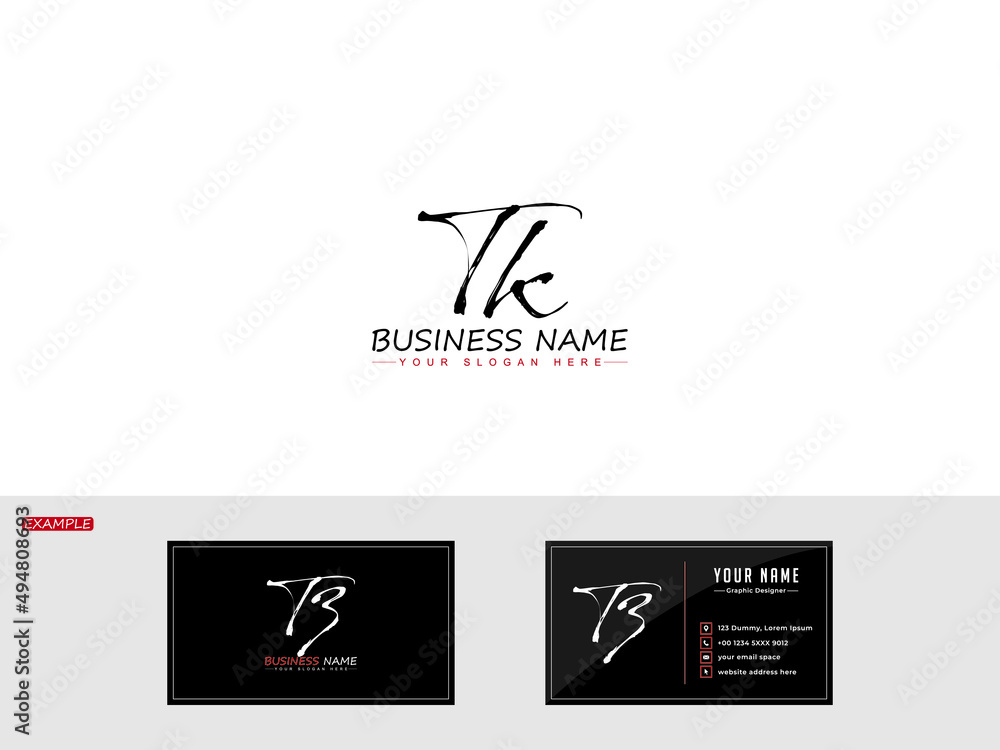 Premium TK Logo Design, Signature Tk kt Handwriting Brush Logo Icon For ...
