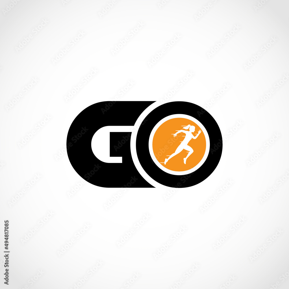 GO logo vector. Uppercase lettering logo GO illustration. Stock Vector ...