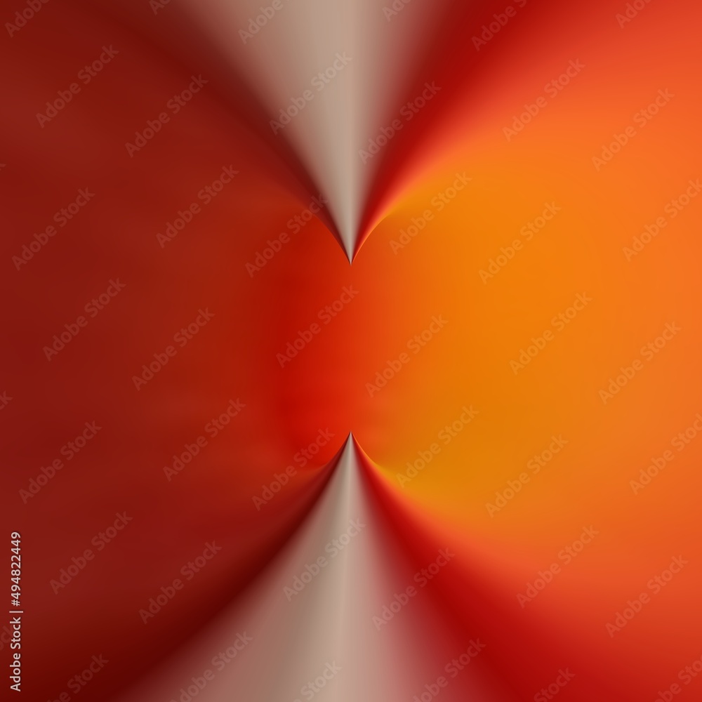 twin torus peaks face to fave in bright vivid red yellow and orange colours Stock Illustration ...