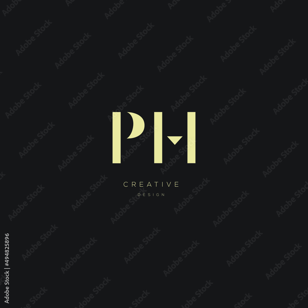 PH letters Initial icons monogram vector inspiration logo design Stock ...