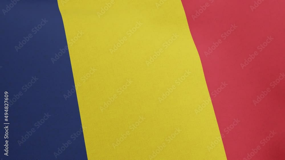Stockvideo National flag of Chad waving original size and colors 3D ...