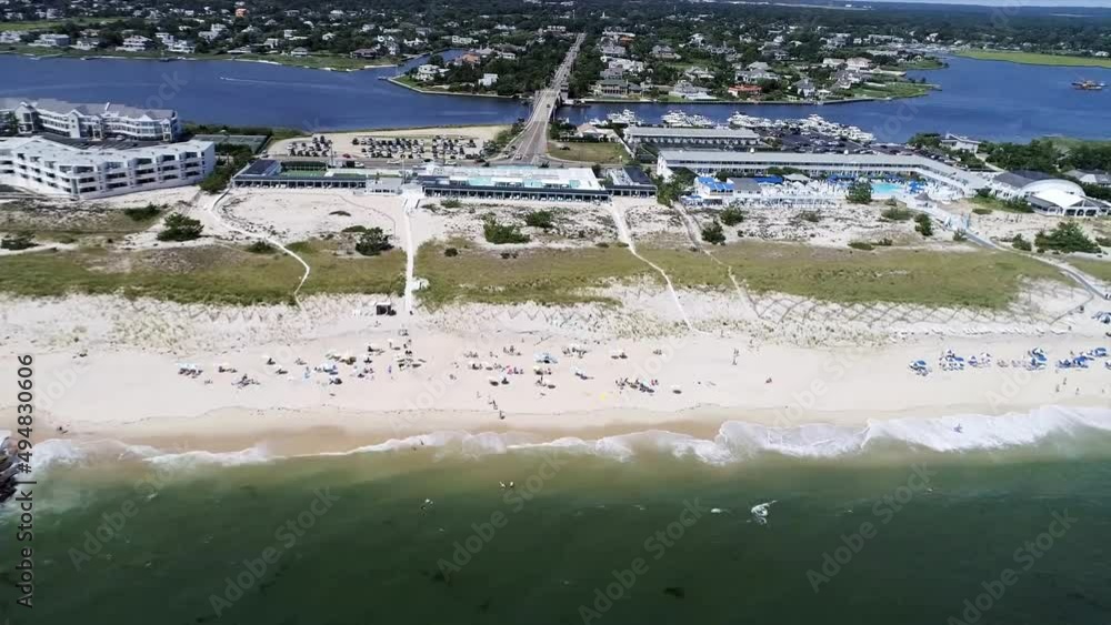 The Hamptons, New York State, Westhampton Beach, Aerial Flying, Long ...