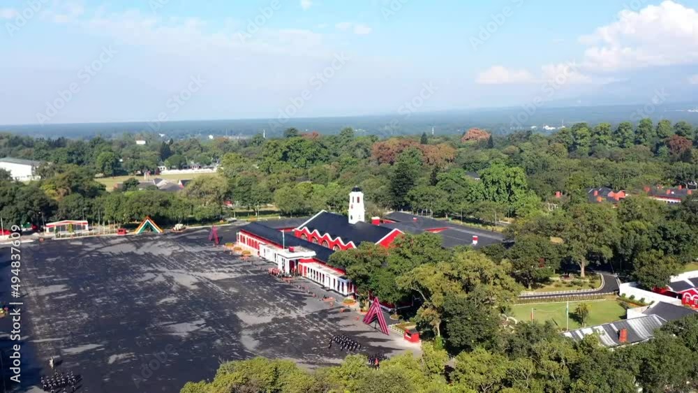 Aerial Hyperlapse Time Lapse, Drone View of Indian Military Academy IMA ...