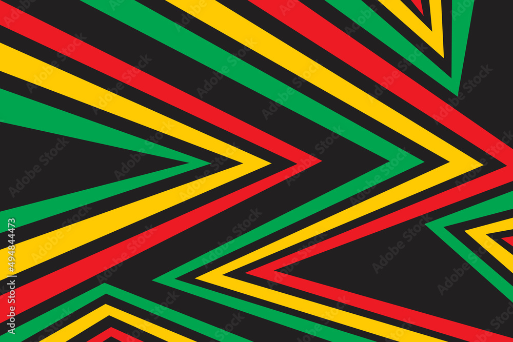 Abstract background with Jamaican color zigzag pattern Stock Vector ...