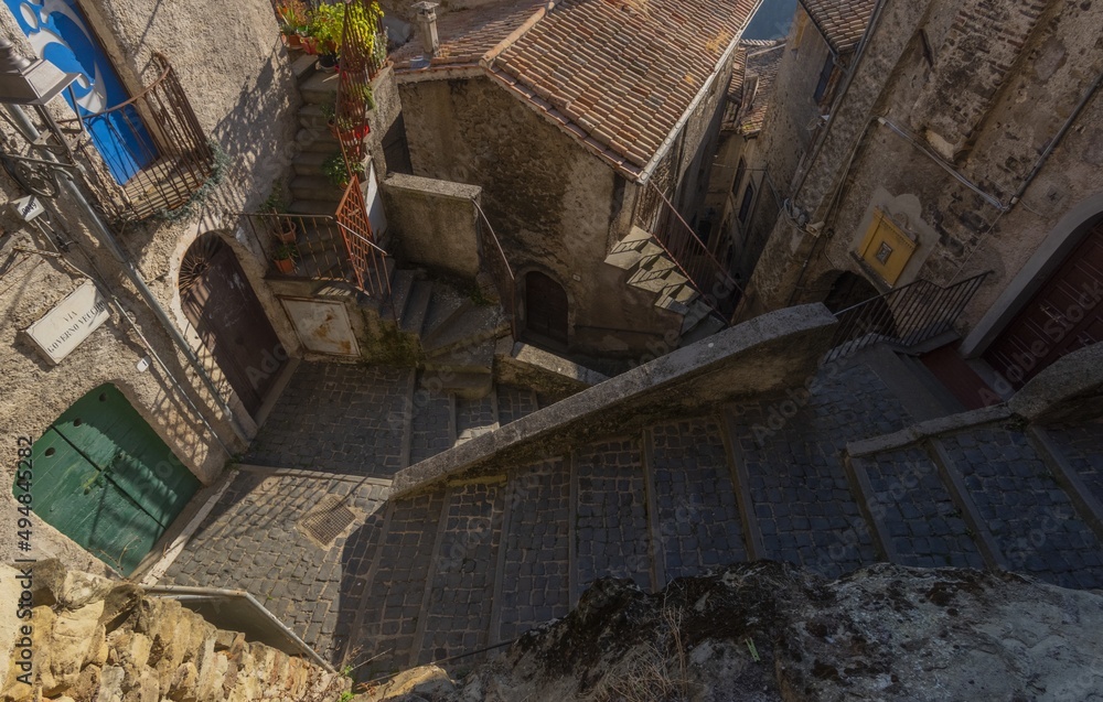 Viste del Borgo di San Vito Romano Stock Photo | Adobe Stock