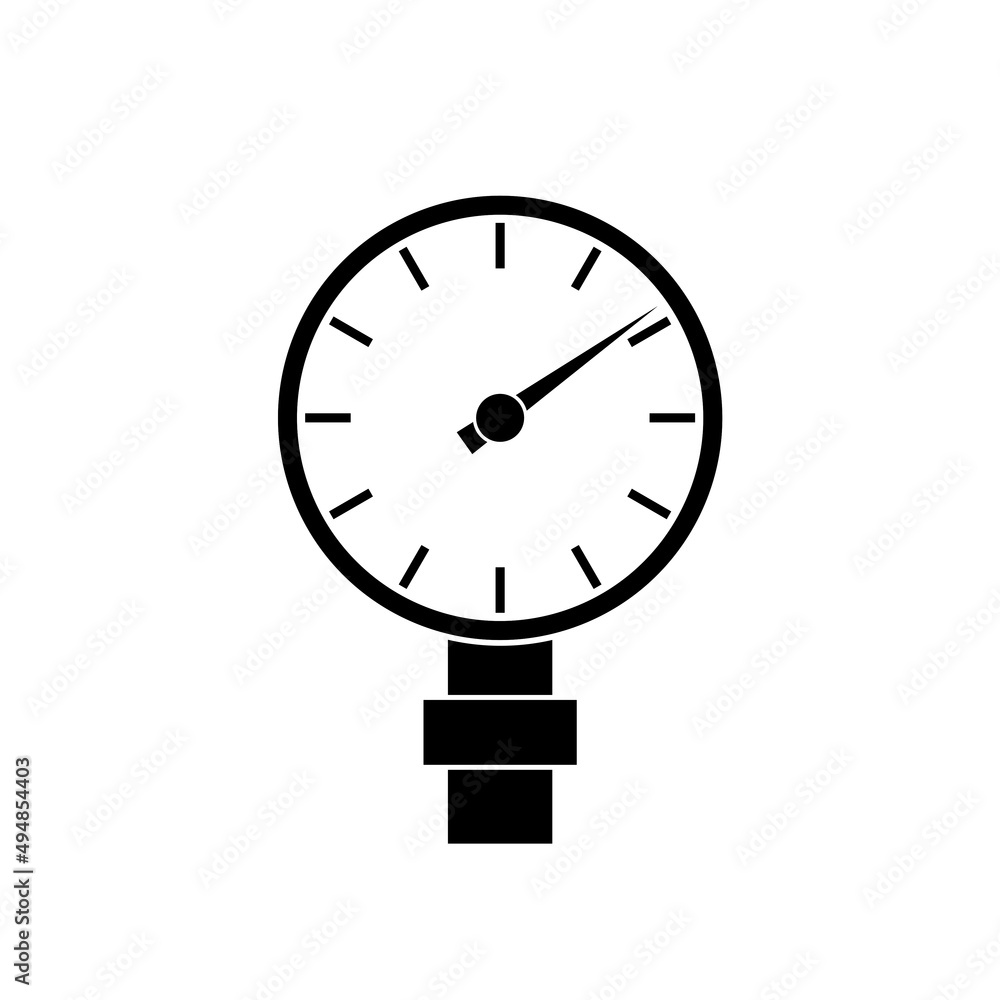 Pressure gauge icon isolated on white background Stock Illustration ...
