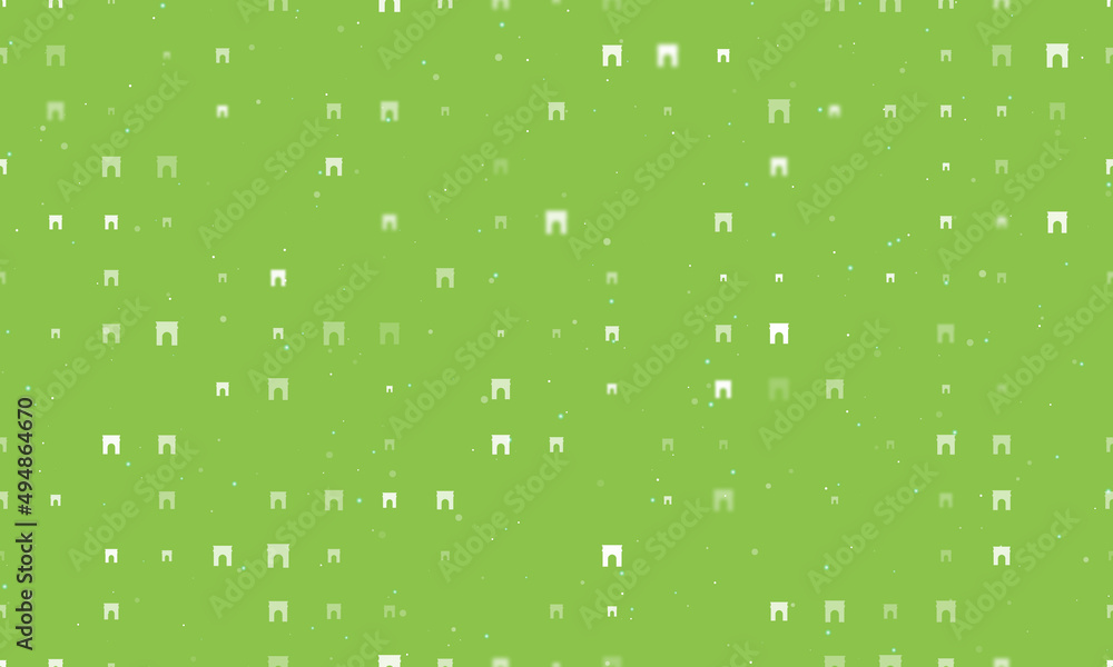 Seamless background pattern of evenly spaced white arch symbols of ...