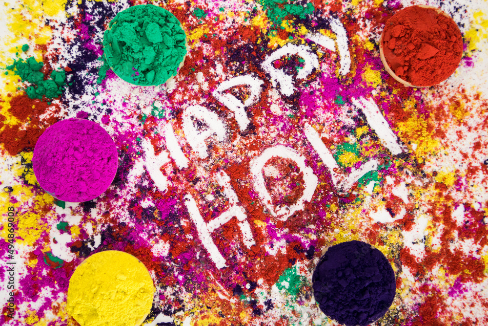 Various gulal (abir) used in holi celebration in India. Happy Holi ...