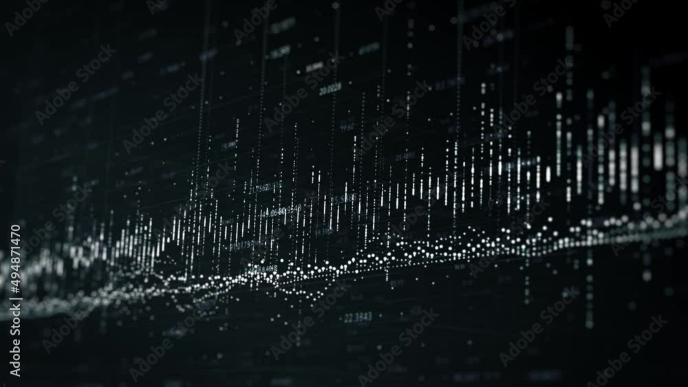 Business And Infographics Stats Market Data Background/ 4k animation of ...