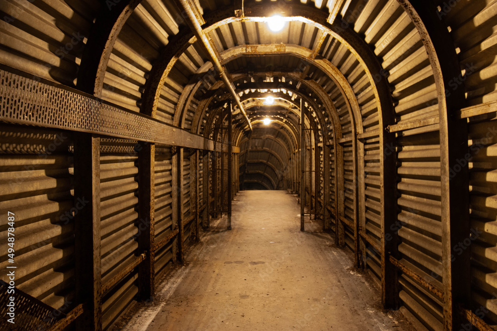 Underground coal mine tunnel in the mining caves Stock Photo | Adobe Stock