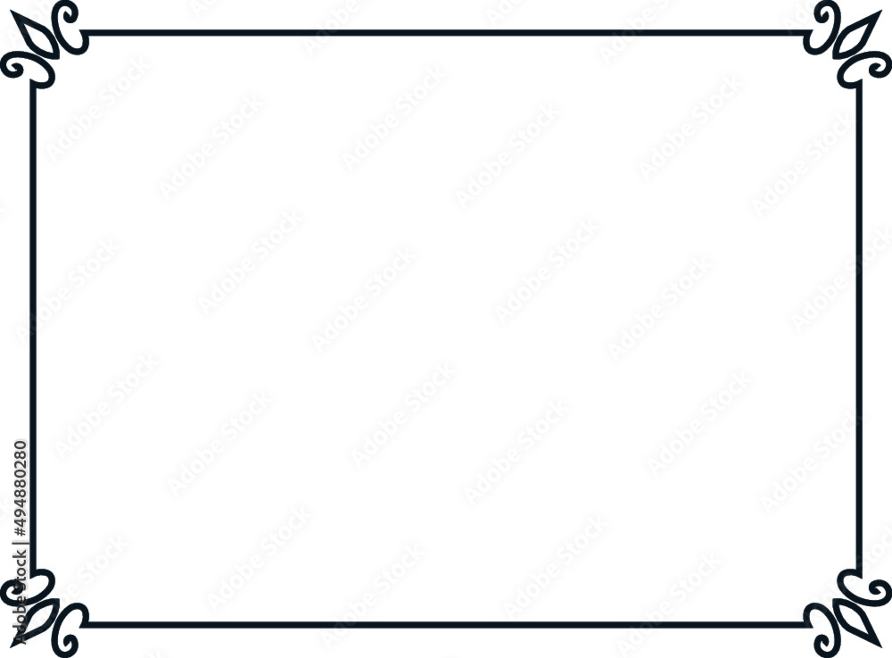 Border frame. Vector frame isolated on white background Stock Vector ...