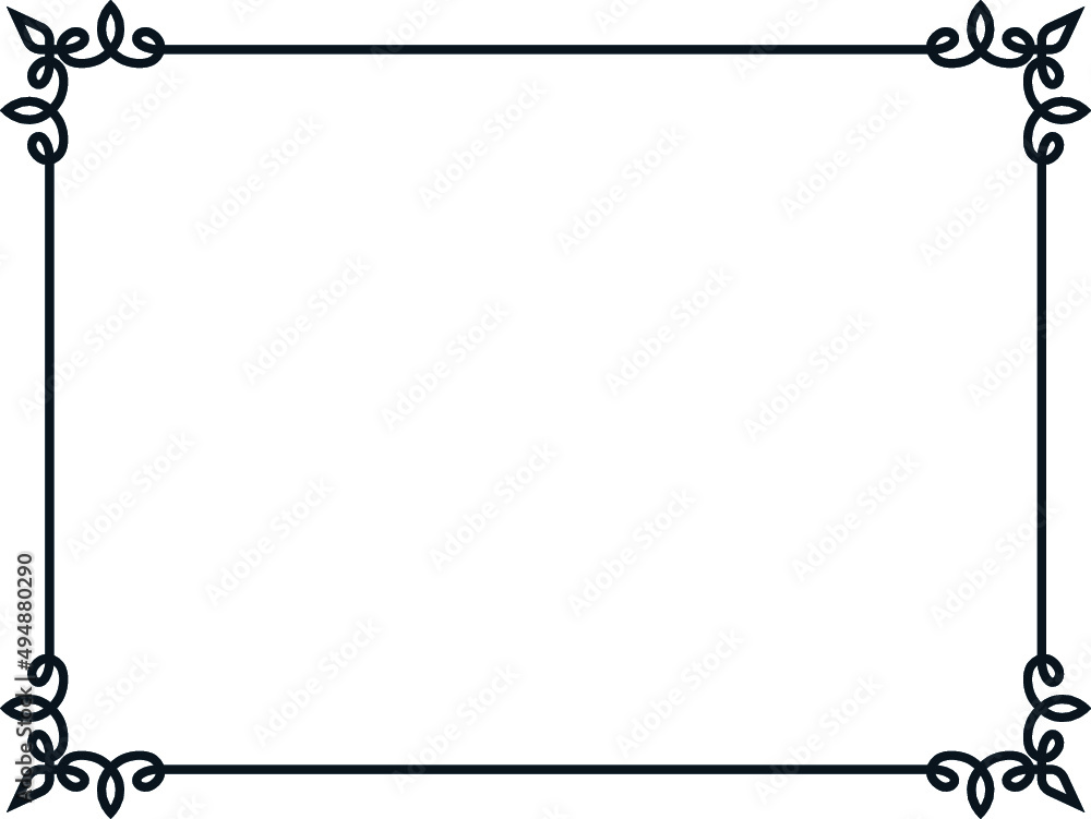 Border frame. Vector frame isolated on white background Stock Vector ...