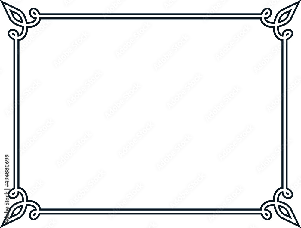 Border frame. Vector frame isolated on white background Stock Vector ...