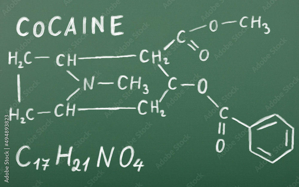 Chemical structural formula of cocaine Stock Photo | Adobe Stock