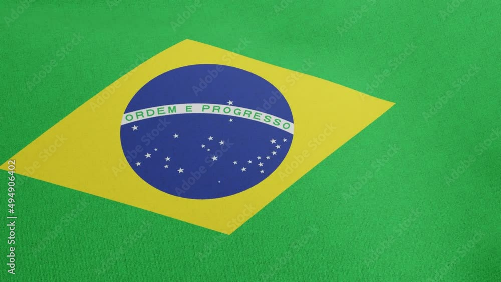 National flag of Brazil waving original size 3D Render, Brazil flag ...
