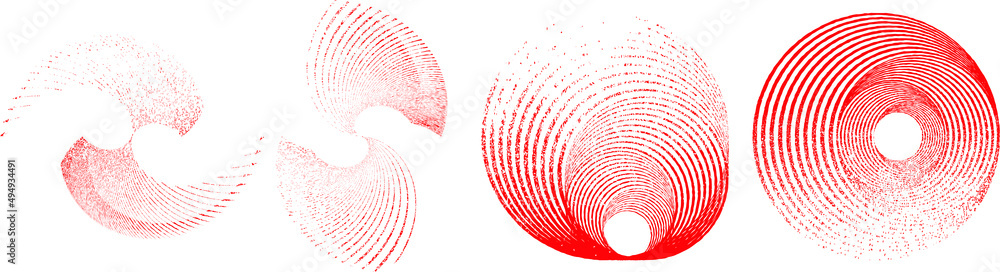 Grunge lines in Circle Form . Spiral Vector Illustration .Textured ...