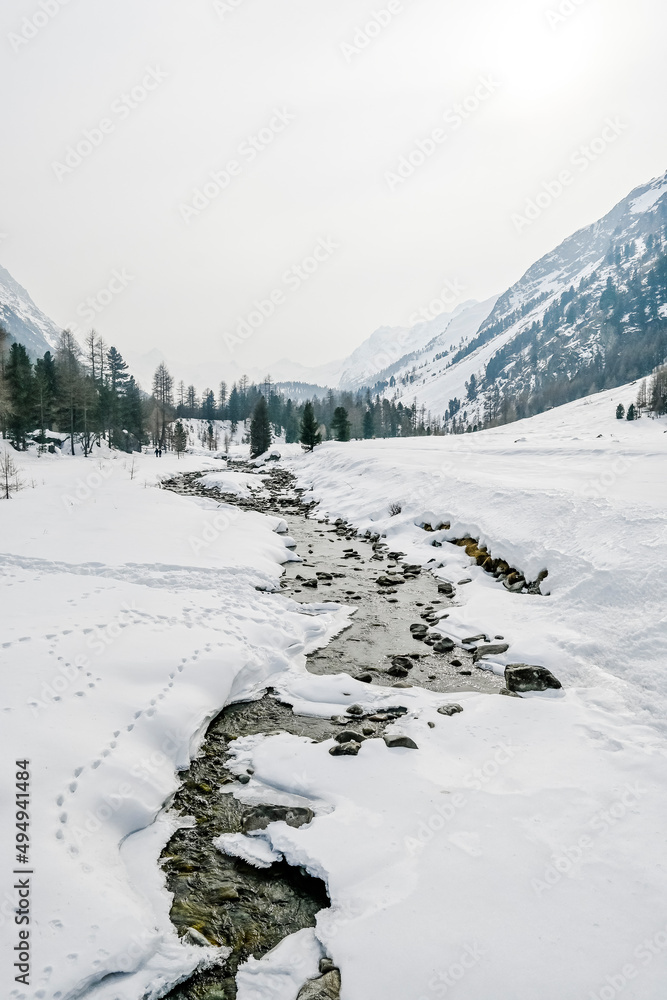 Foto de Val Roseg, Ova da Roseg, Rosegbach, Winterwanderweg, Langlauf ...