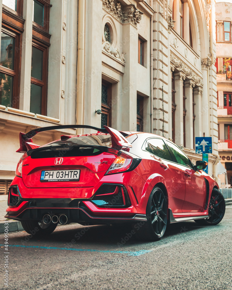 Honda Civic Type R Ultimate Edition rear view, stop lights, wheel and ...