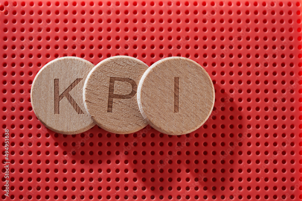 alphabet KPI on red background -Key Performance Indicator Stock Photo ...