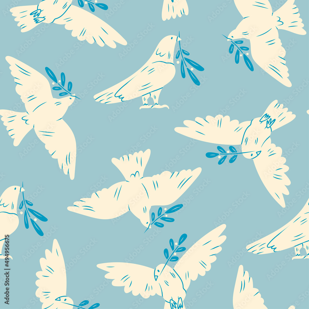 Dove Pattern Template