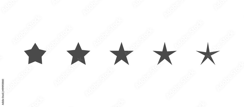 Stars icon collection. Simple vector star pictogram set. Stock Vector ...