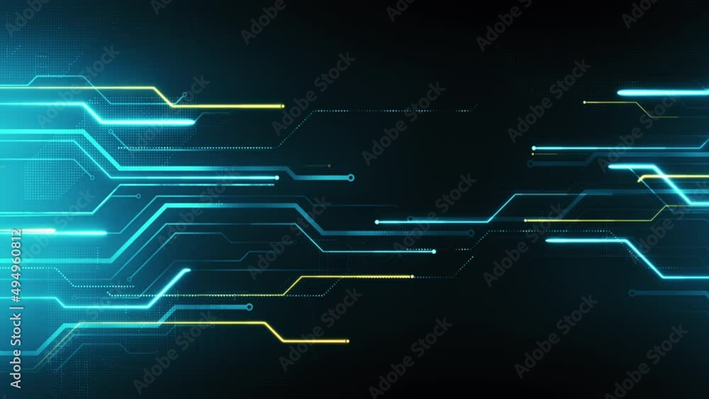 Technology background stock footage video. Digital flow animation for ...