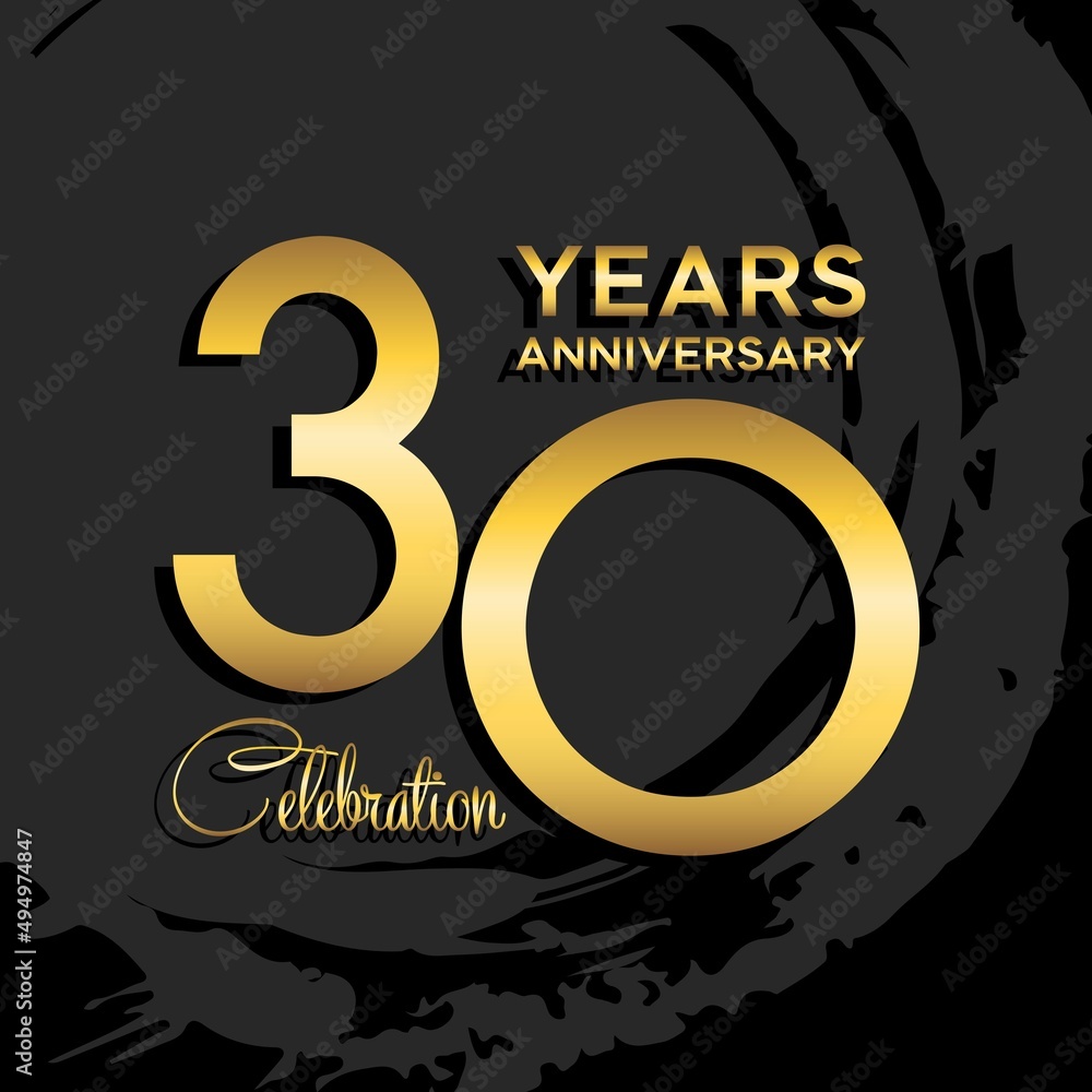 30th anniversary logotype. Golden Anniversary celebration template ...