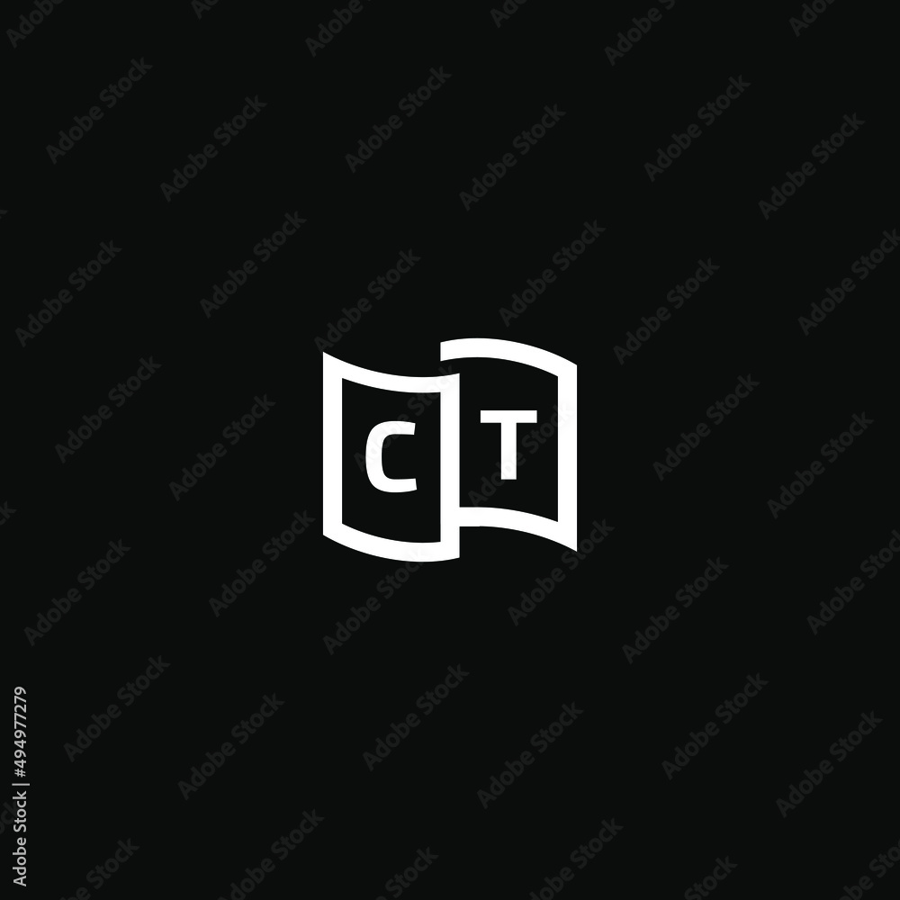 CT letter design for logo and icon.CT monogram logo.vector illustration ...