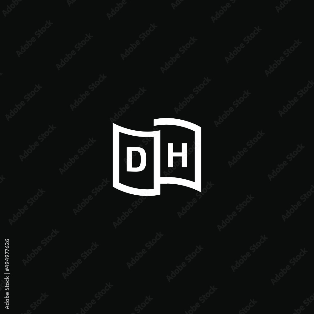 Vecteur Stock DH letter design for logo and icon.DH monogram logo ...