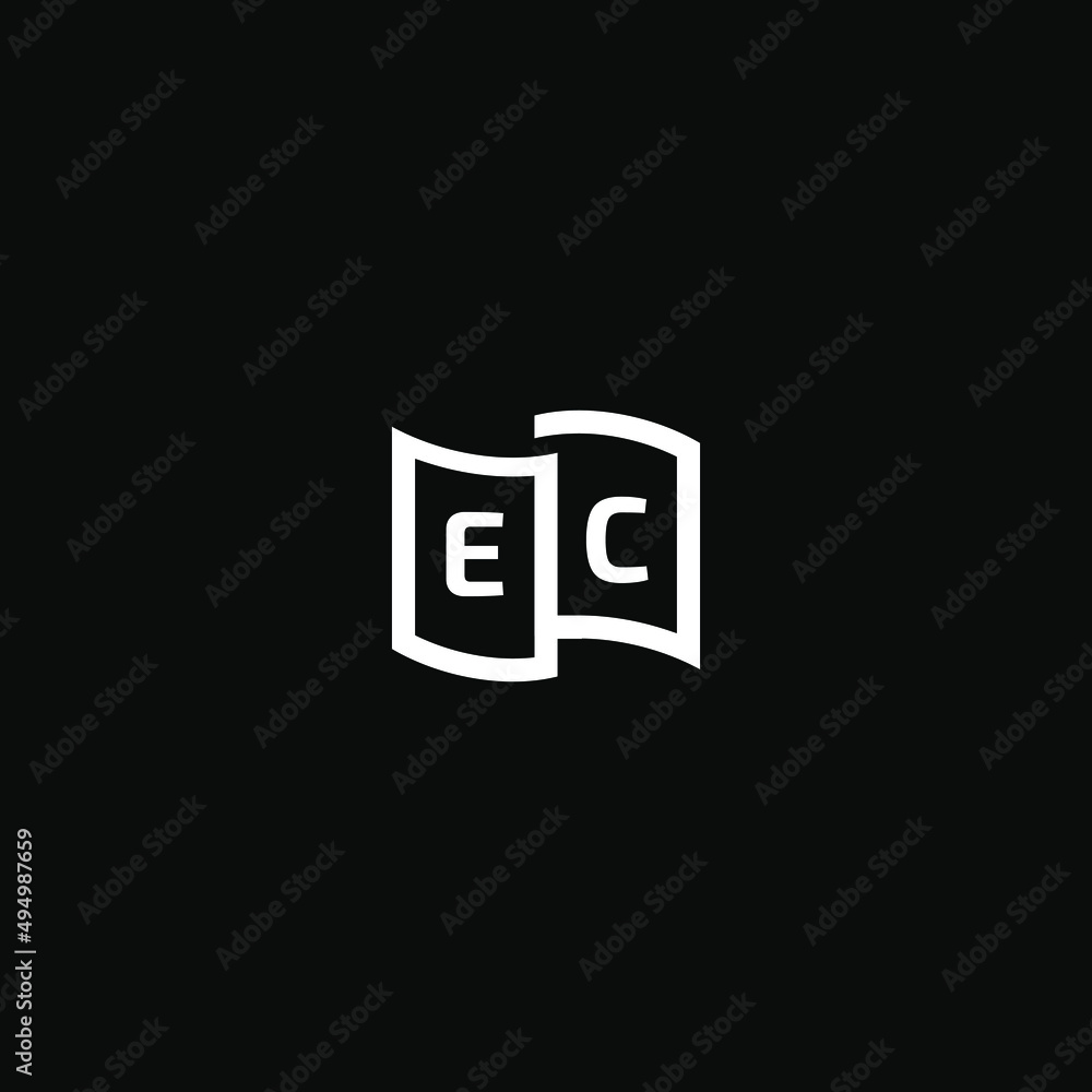 EC letter design for logo and icon.EC monogram logo.vector illustration ...